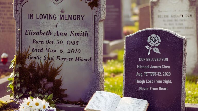43 Headstone Inscriptions for Parents - Memorial Quotes - TheParentsDay